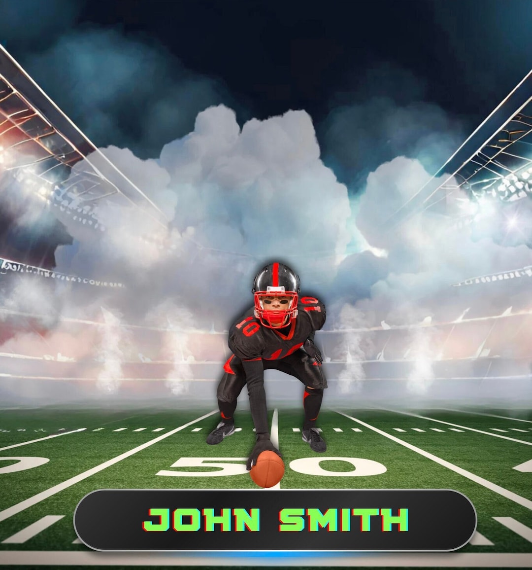 Football Field - Add Your Own Custom Football Player, Background ...