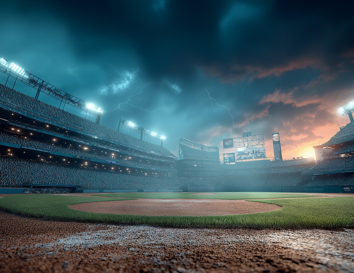 Baseball Field Digital Backdrop Bundle / 9 Sports Backgrounds ...