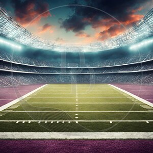 Football Stadium Background, Football Field Backdrop - Digital Download ...
