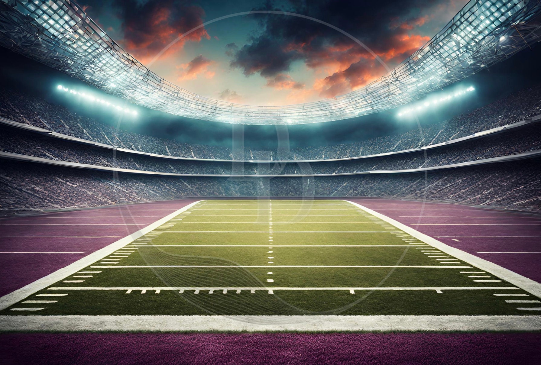 Football Stadium Background, Football Field Backdrop Digital Download ...