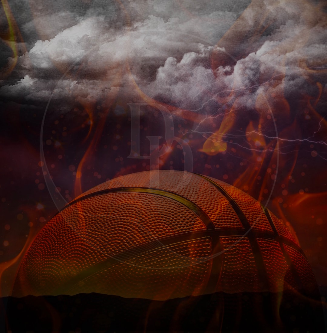 Basketball Backdrop Flames Design - Photography | Basketball Background ...