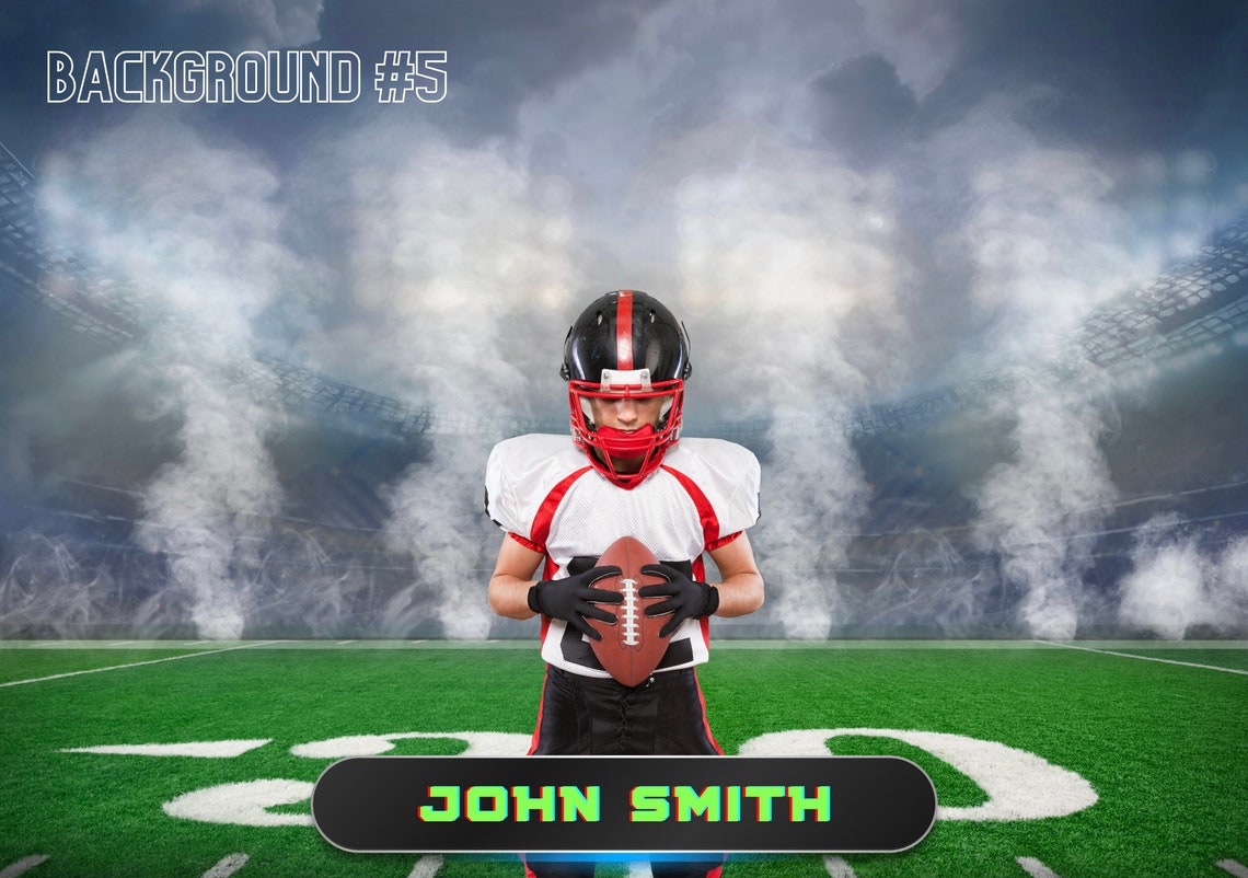 Football Field Add Your Own Custom Football Player, Background Stadium ...
