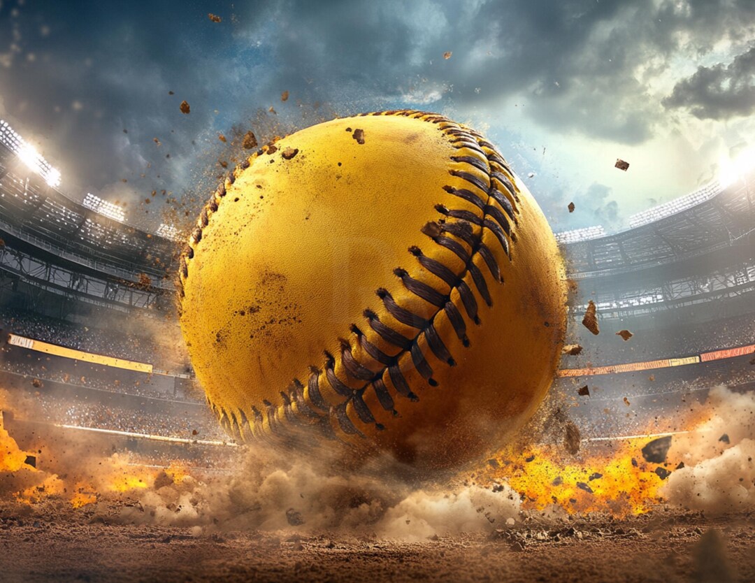 Softball Digital Backdrop – Sports Photography Background for Photoshop ...