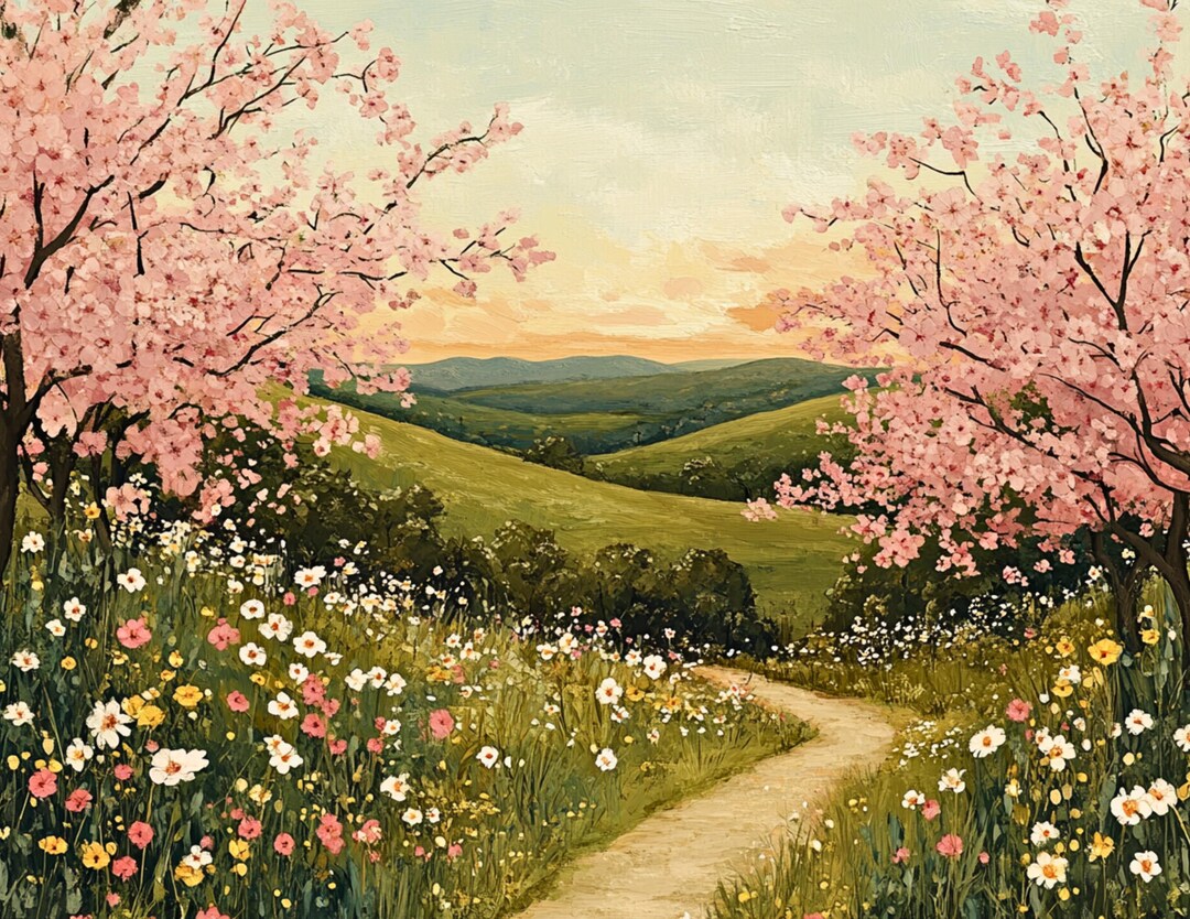 Beautiful Flower Backdrop of North Carolina Springtime Digital Backdrop ...