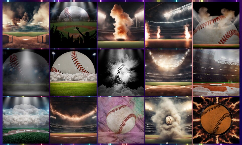 Baseball Backdrops Bundle Photography Baseball Background Photoshop ...