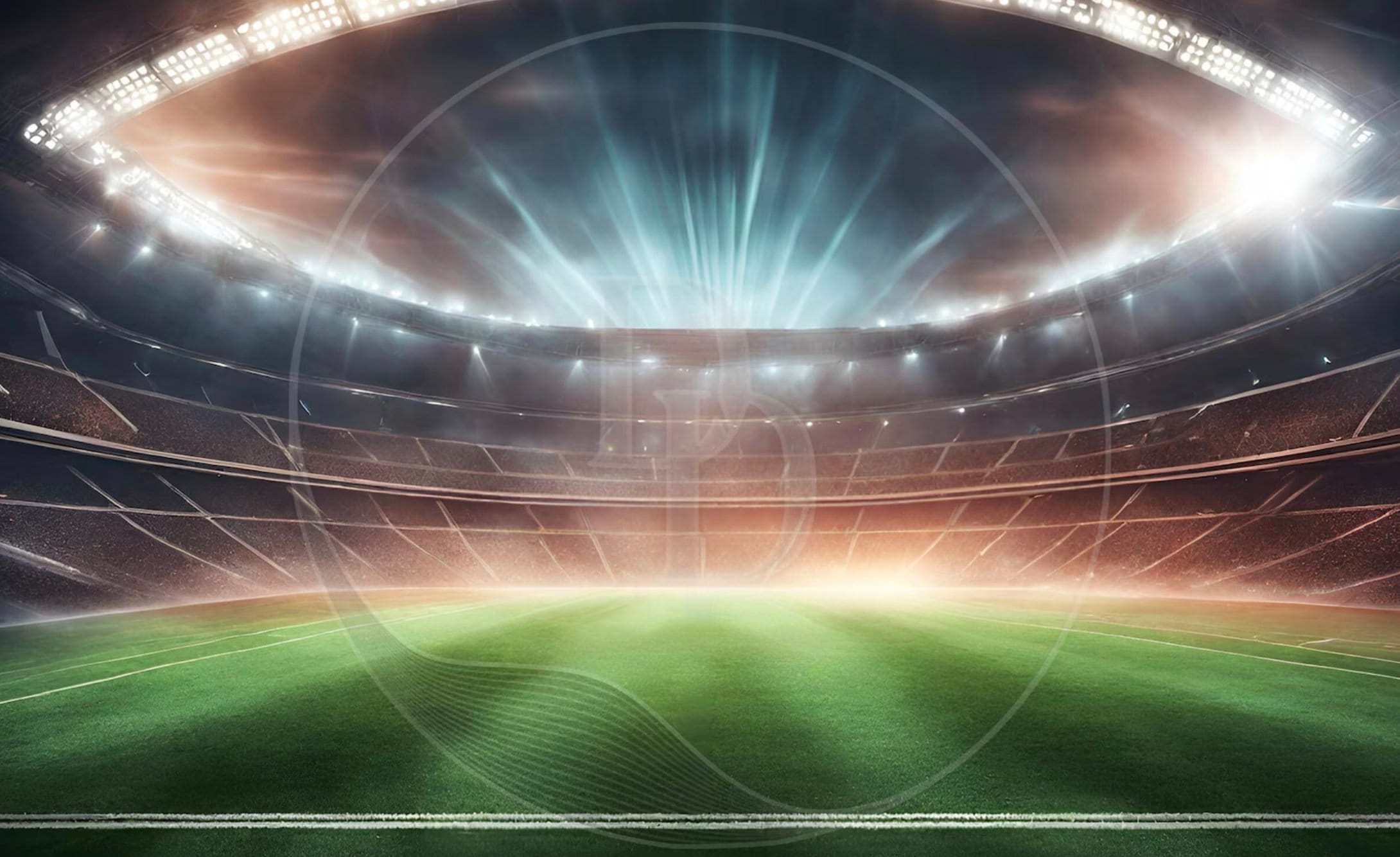 Football Field Background Bundle: Stadium Lights, Smoke (digital ...