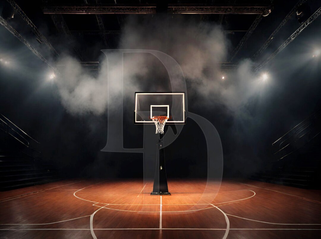 High-resolution Basketball Court Digital Backdrop: Sports Photography ...