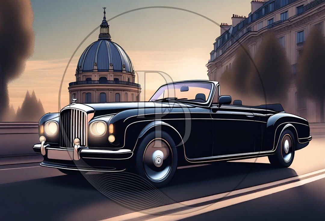 Vintage Luxury Car Backgrounds - Instant Download - Etsy