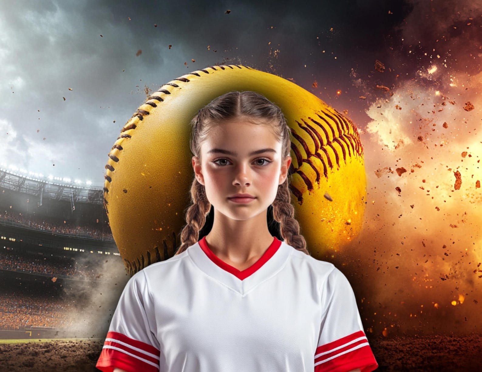 Softball Digital Backdrop PNG – Sports Photography Background for ...