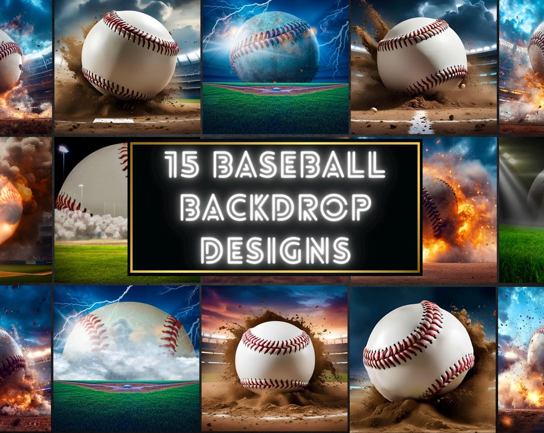 Baseball Backdrops Bundle – 15 High-resolution Sports Photography ...