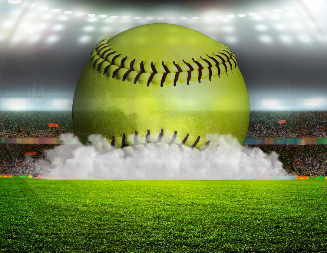 Softball Photo Backdrop: Sports Photography PNG Design (digital ...