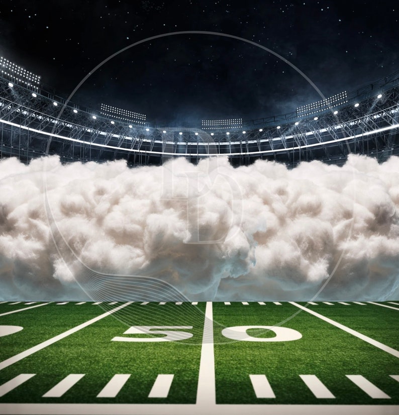 Football Field Backgrounds: Stadium Banner With Smoke (digital Download ...