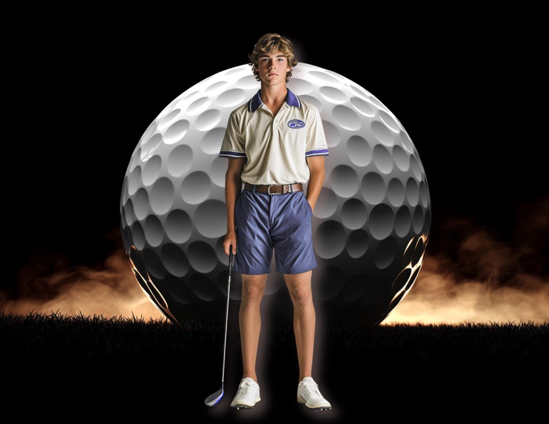 Digital Golf Backdrop PNG for School Photos – Full Golf Backdrop Design ...