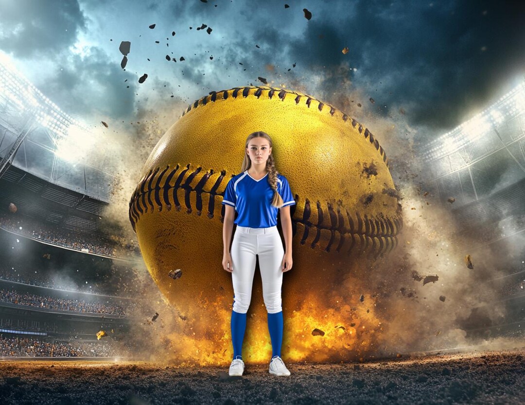 High-resolution Softball Photo Backdrop (PNG Digital Download) - Etsy