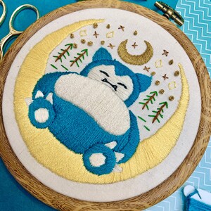 Snorlax Pokémon Hand Embroidery Pattern, Beginning Pattern With Step by ...