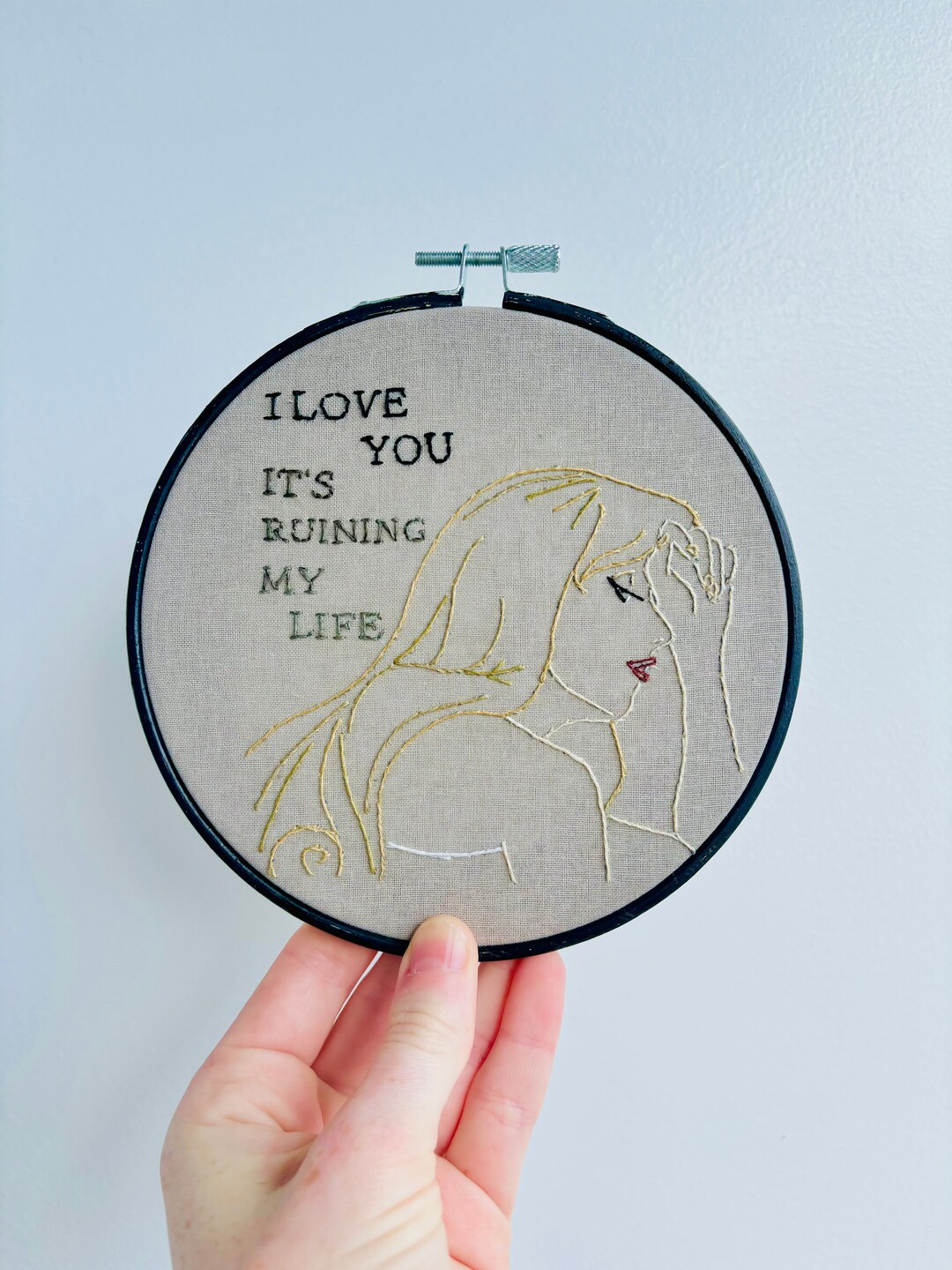 Taylor Swift Fortnight TTPD Eras Handmade Embroidery Hoop Art Piece ...