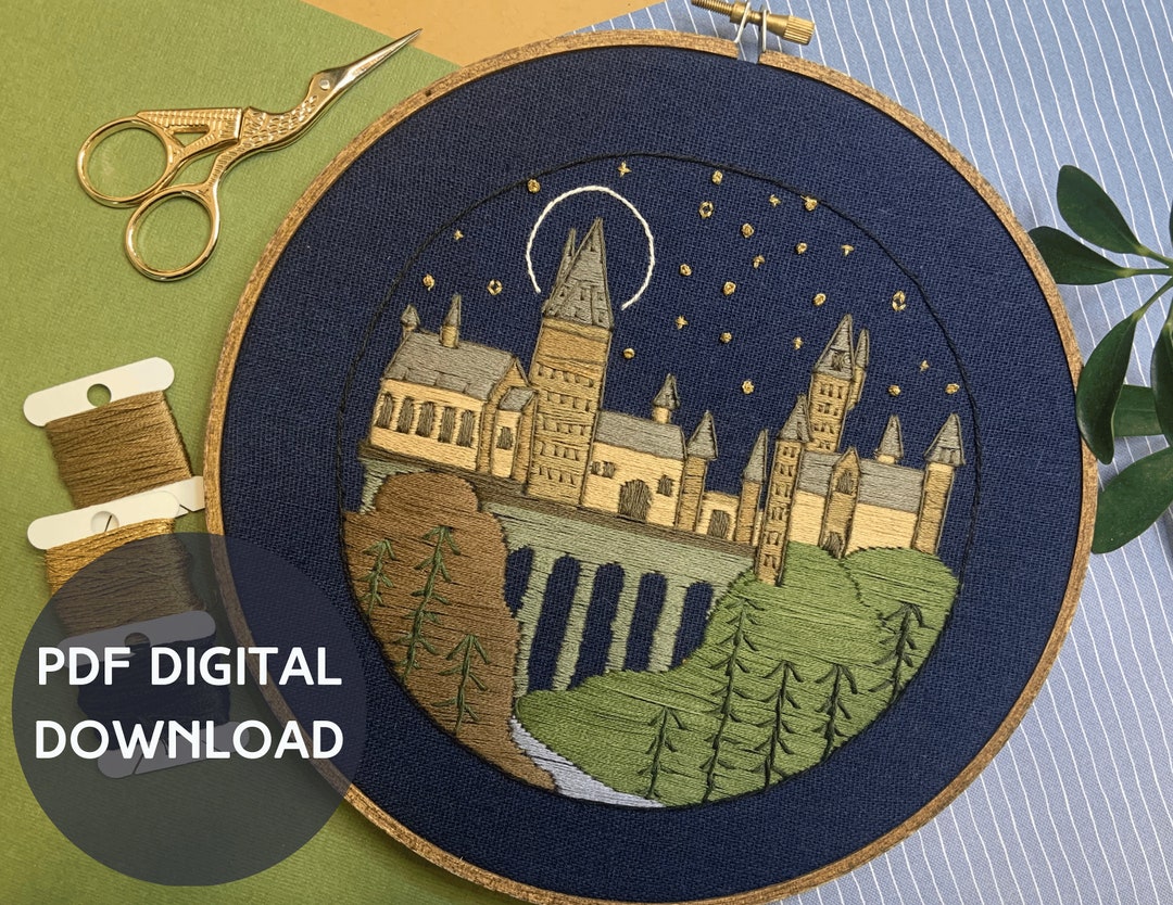 Wizard Castle Embroidery Pattern, Beginning Pattern With Step by Step ...