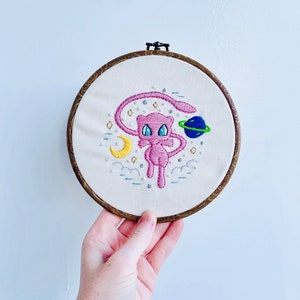 Mew Pokémon Hand Embroidery Pattern, Beginning Pattern With Step by ...