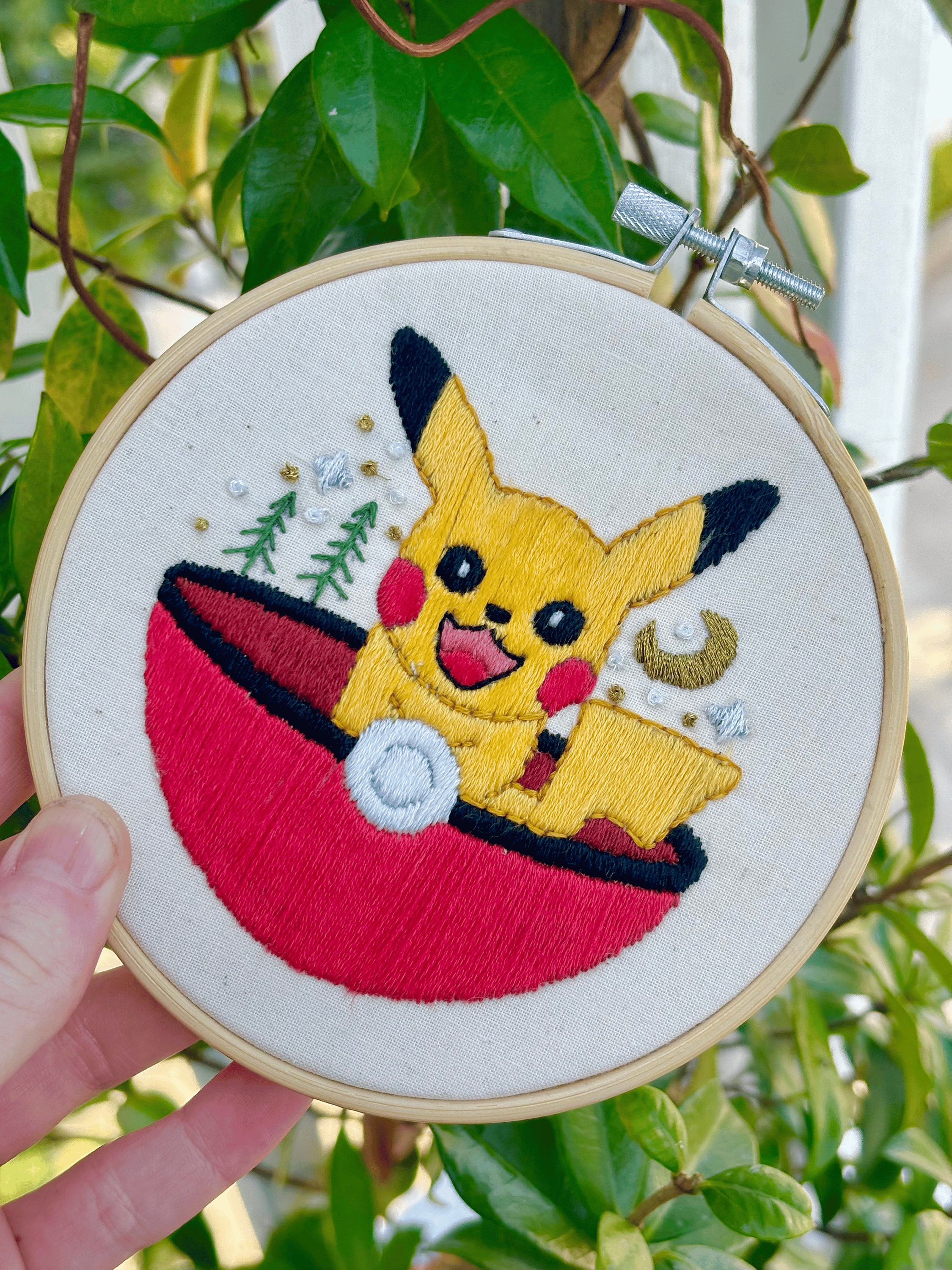 Pikachu Pokémon Hand Embroidery Pattern Beginning Pattern - Etsy