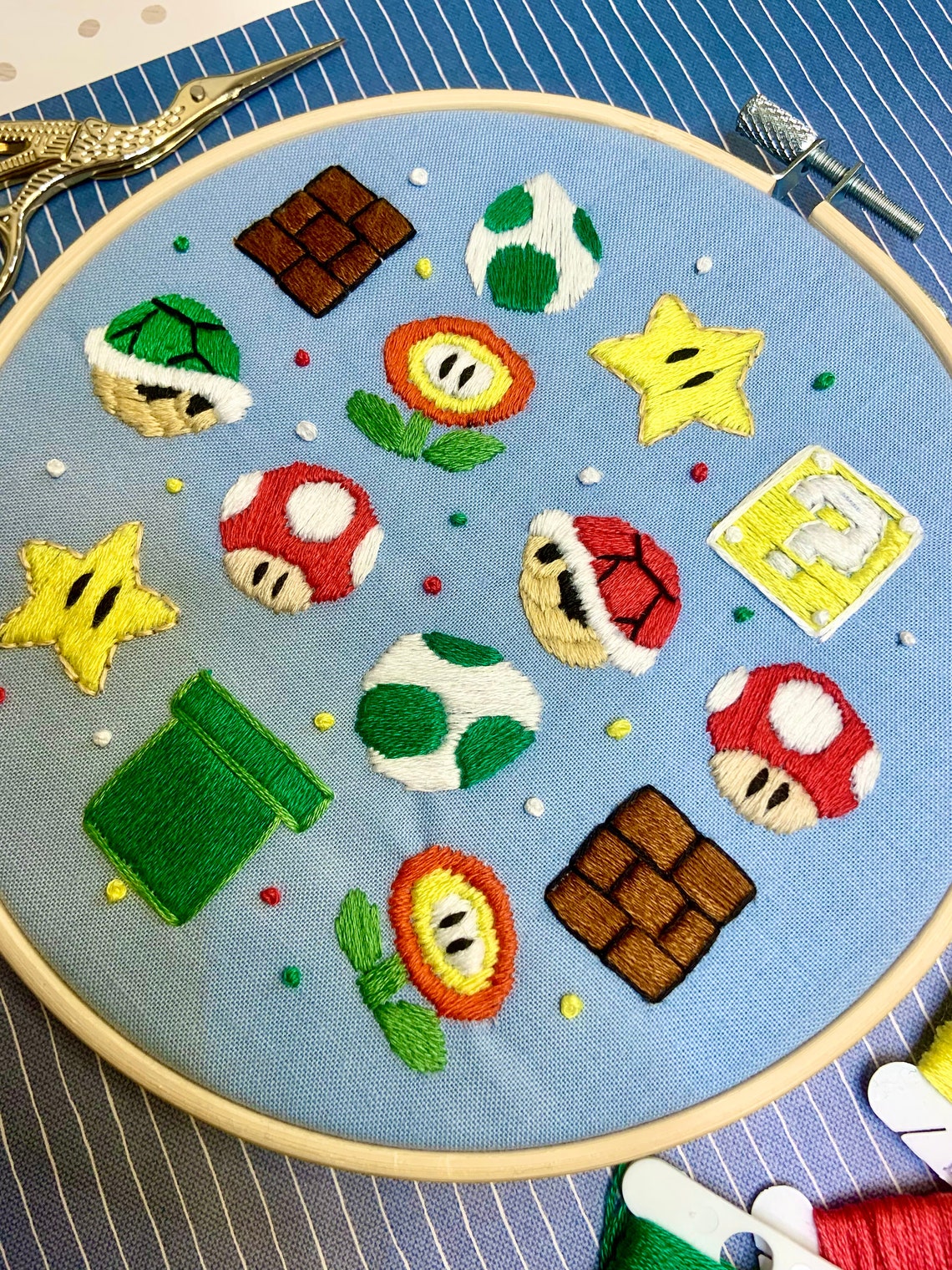 Super Mario Doodles Embroidery Pattern Beginning Pattern With - Etsy