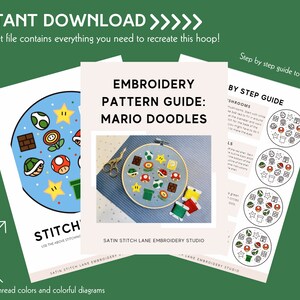 Super Mario Doodles Embroidery Pattern, Beginning Pattern With Step by ...