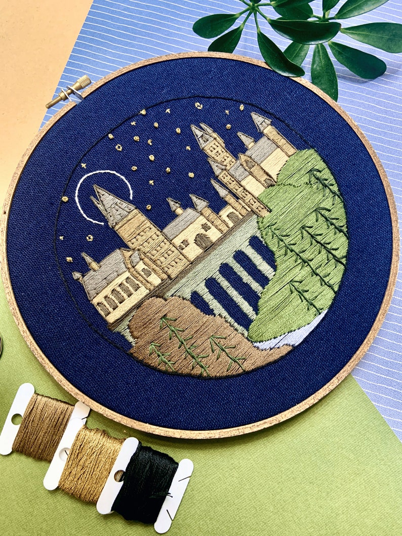 Wizard Castle Embroidery Pattern, Beginning Pattern With Step by Step ...