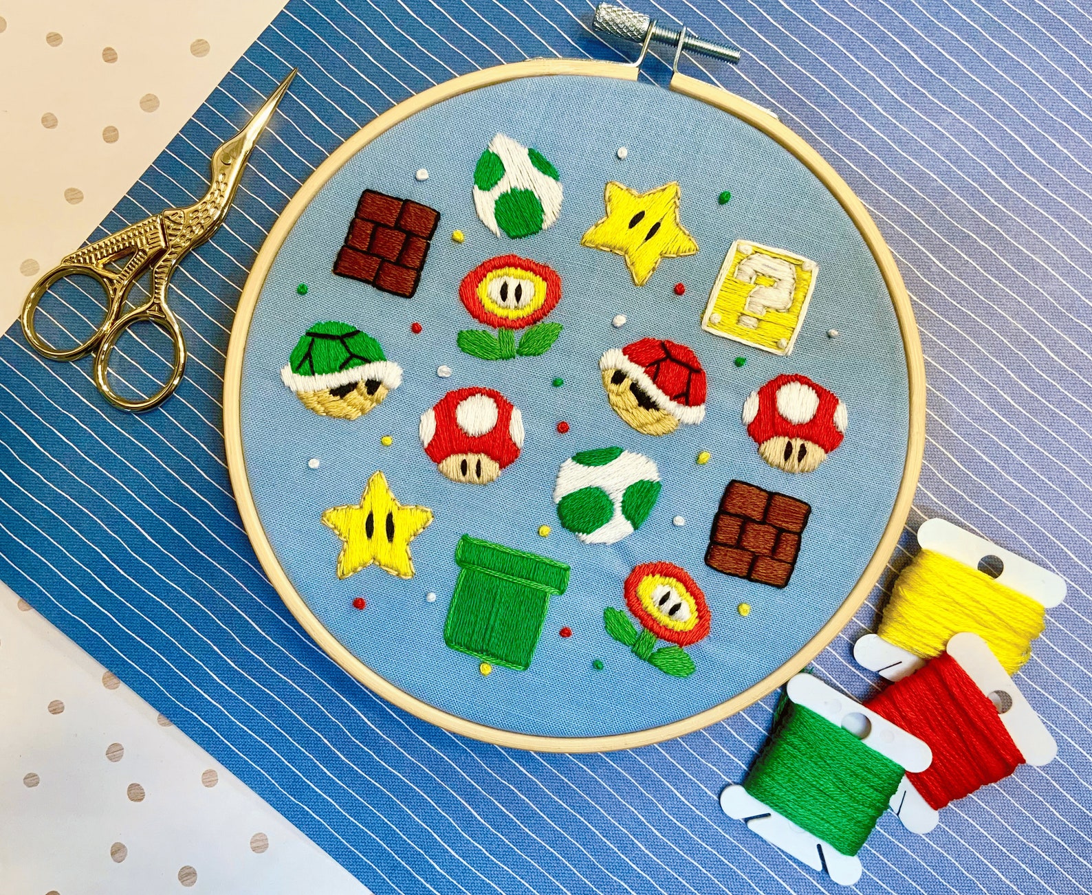 Super Mario Doodles Embroidery Pattern Beginning Pattern With - Etsy