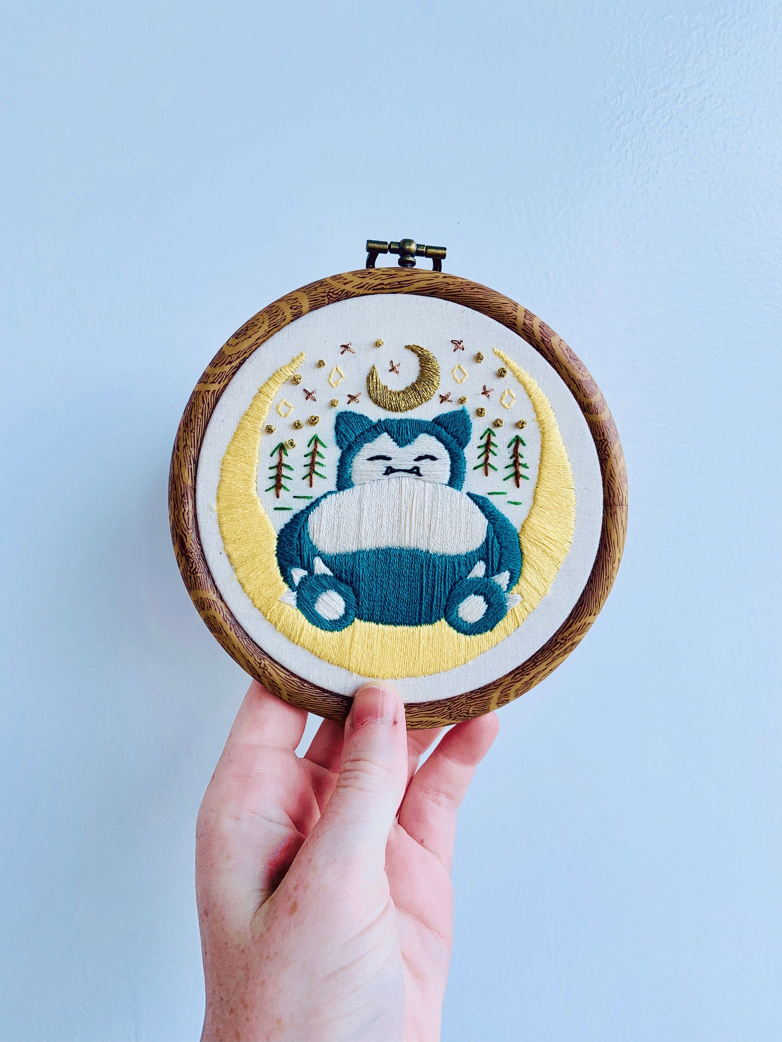 Snorlax Pokémon Hand Embroidery Pattern, Beginning Pattern With Step by Step Directions ...