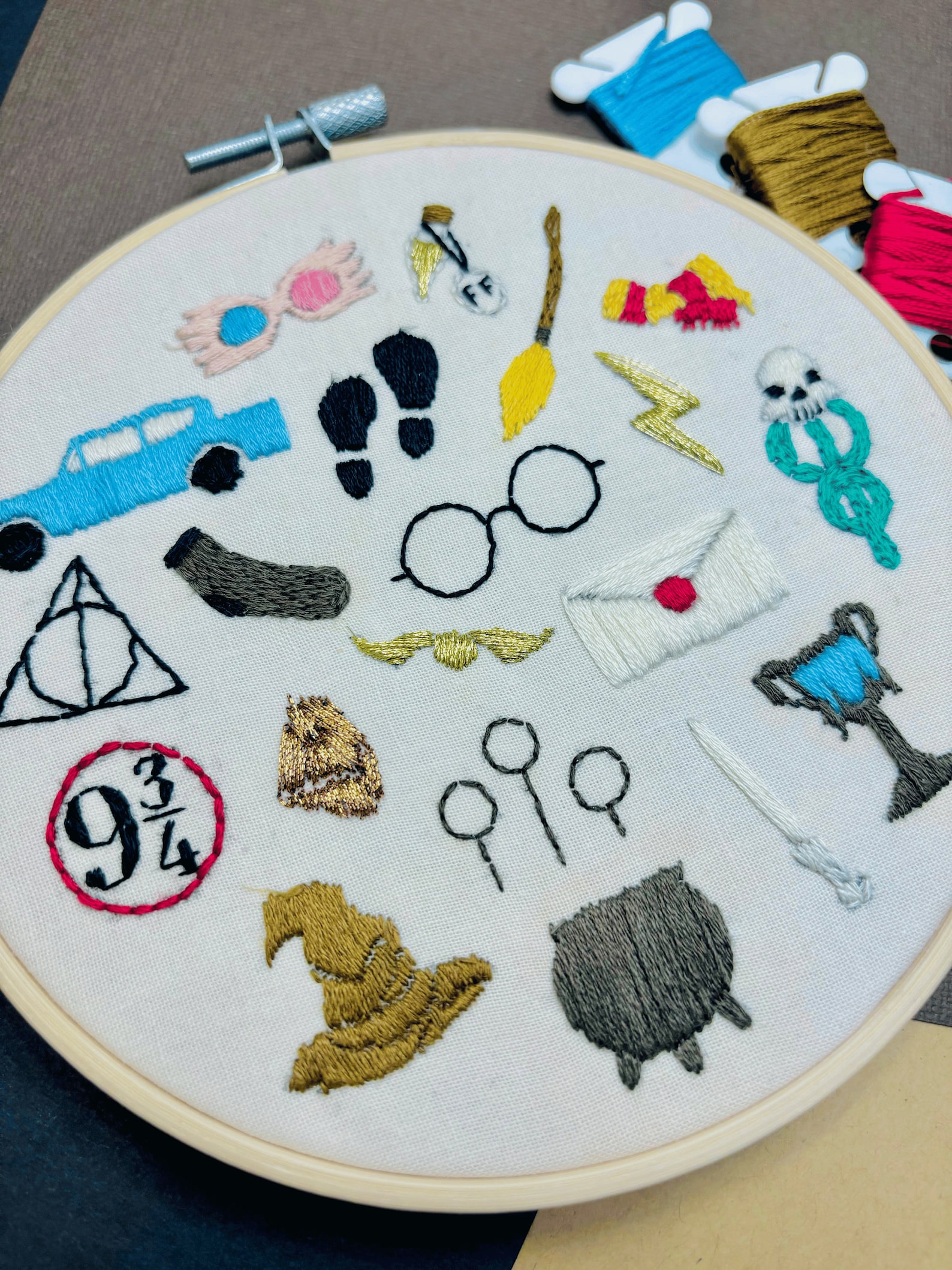 Wizard Magic Doodles Embroidery Pattern, Beginning Pattern With Step by ...