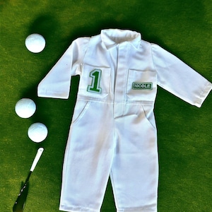 Kids Custom Name Golf Caddy Jumpsuit Outfit Costume, Personalized Kids ...