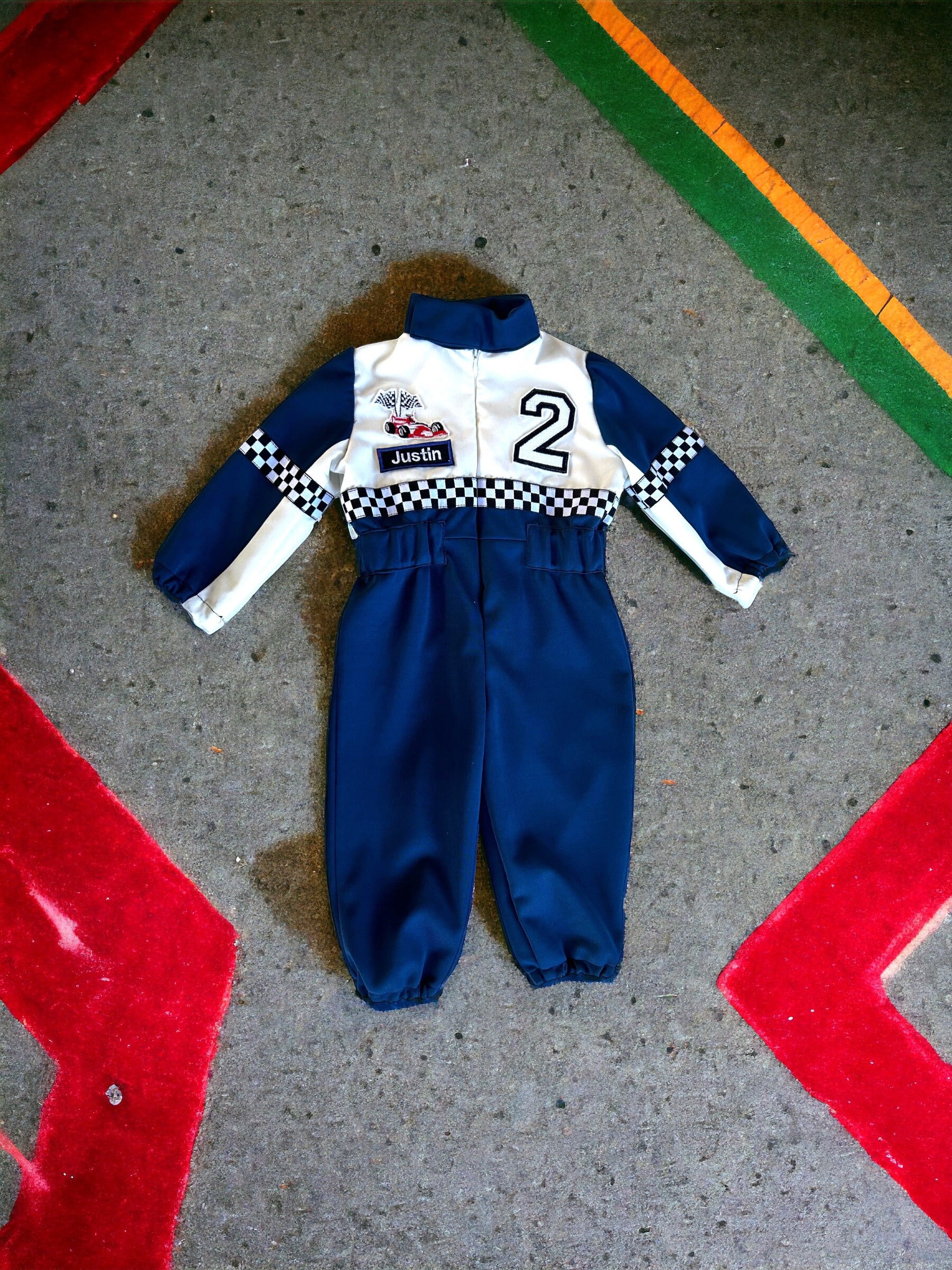 Blue Kids Racing Juit Kids Baby Racer Costume Kids Driver Racing Custom ...