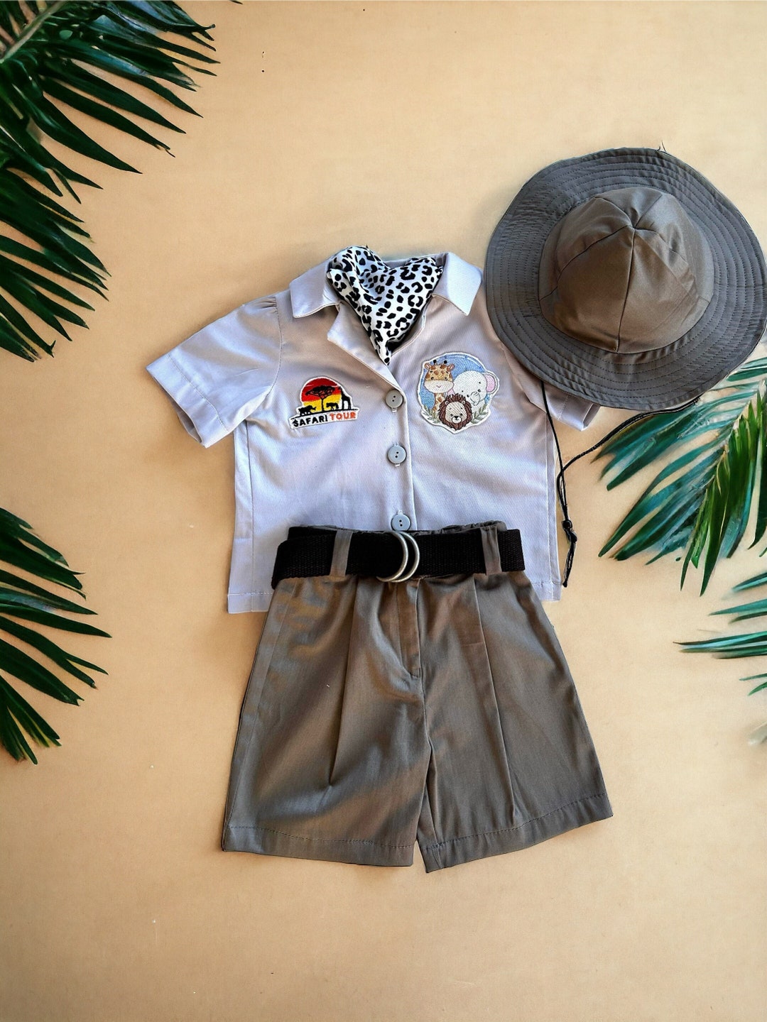 Personalized Custom Name Kids Safari Costume, Safari Theme Toddler Baby ...