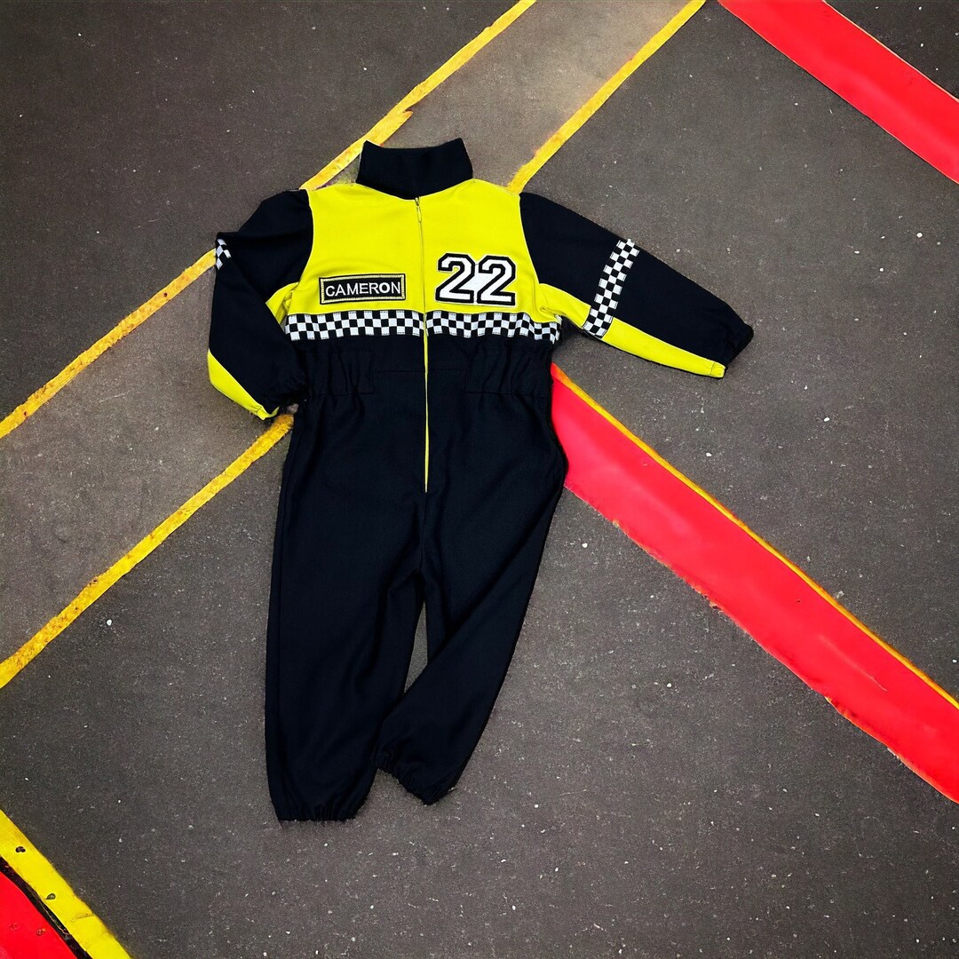 Baby Boy Racer Jumpsuit Personalized Name and Number Kid Racer Suit ...