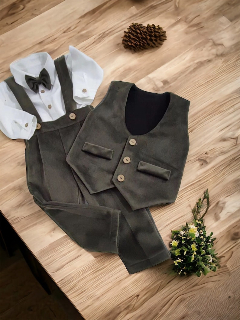Luxury Velvet Baby Boy Birthday Suit Outfit Set Baby Boy Wedding ...