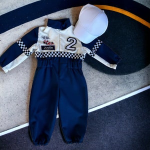 Baby Boy Custom Name Racing Suit Birthday Costume Outfit, Toddler Boy ...