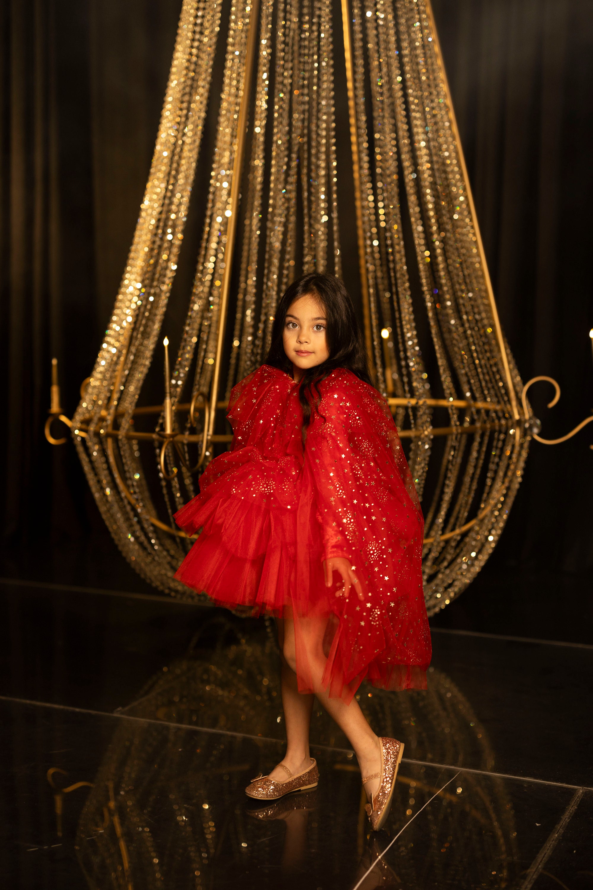Starry Fair Baby Girl Christmas Dress, Red Velvet Kids Toddler ...