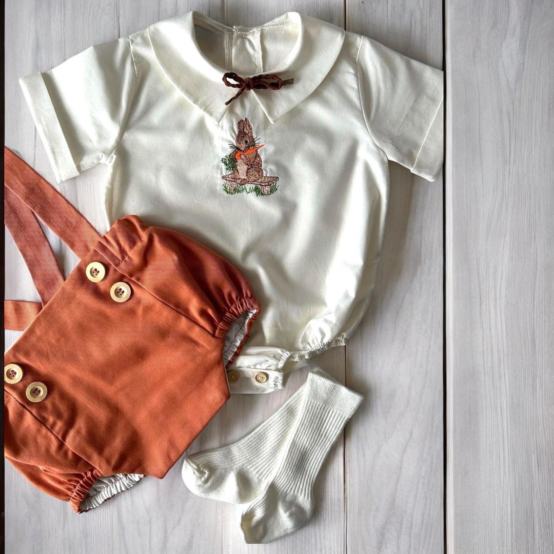 Baby Boy Easter Outfit Set With SOCKS, Kids Easter Outfit Shirt Romper ...