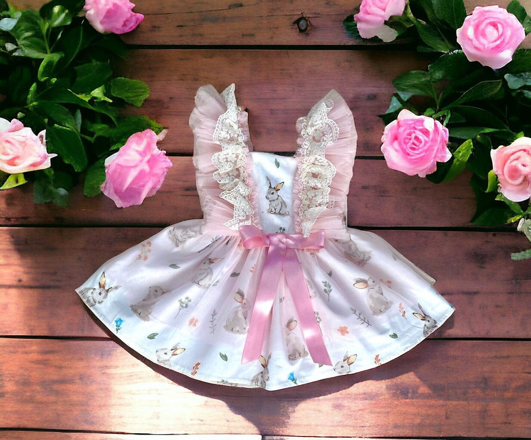 Pink Baby Girl Easter Dress, Kids Easter Bunny Dress Outfit, Girls ...