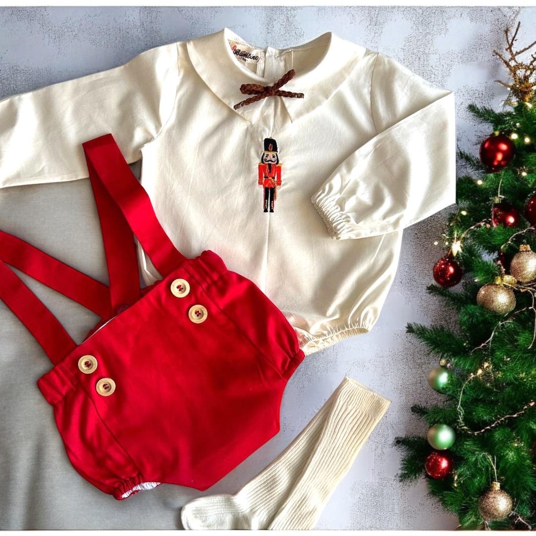 Red Baby Boy Nutcracker SOCKS INCLUDED Christmas Outfit Set Baby Boy ...