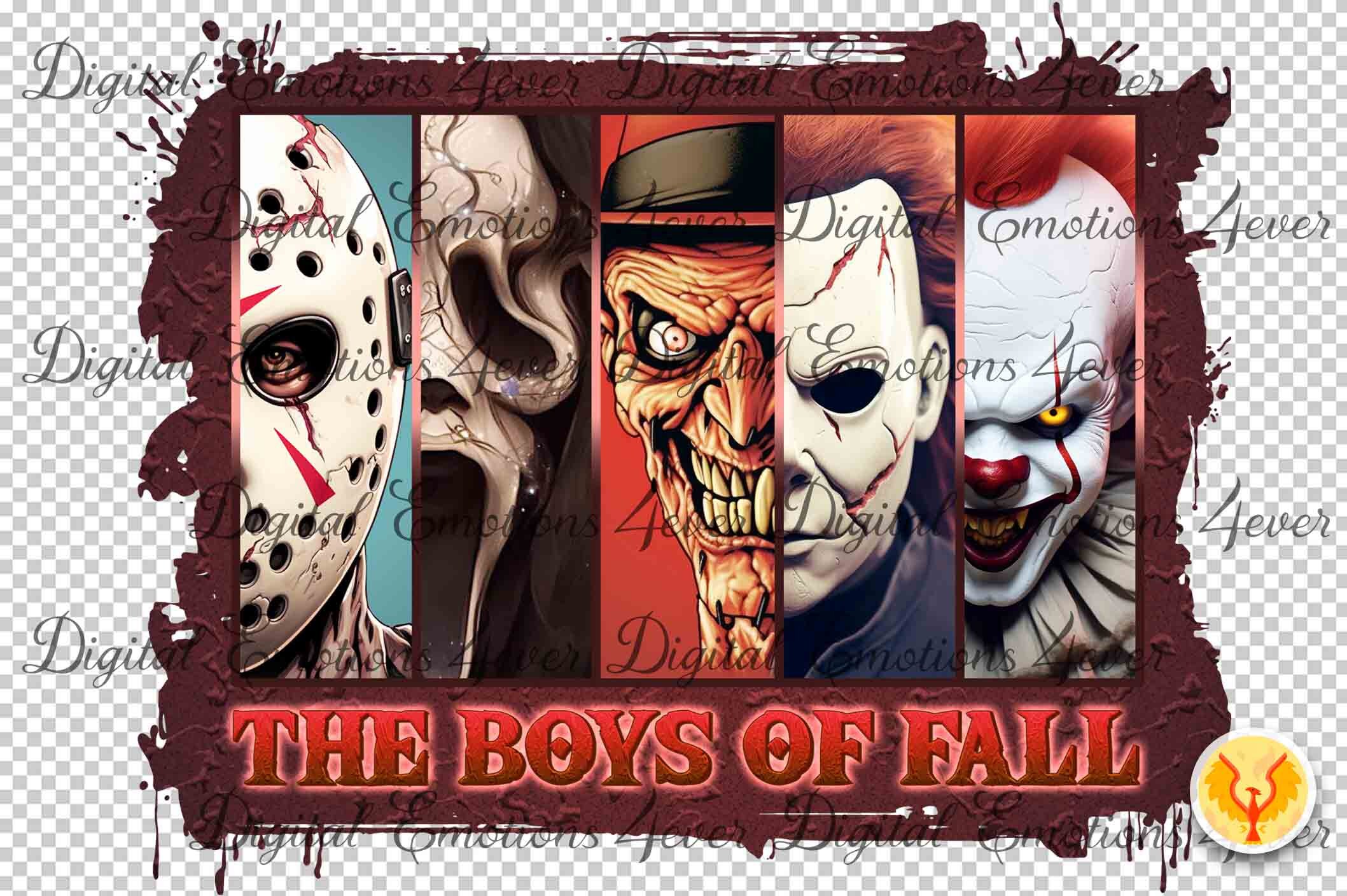 The Boys of FALL Horror Villains Slashers PNG Image Halloween - Etsy