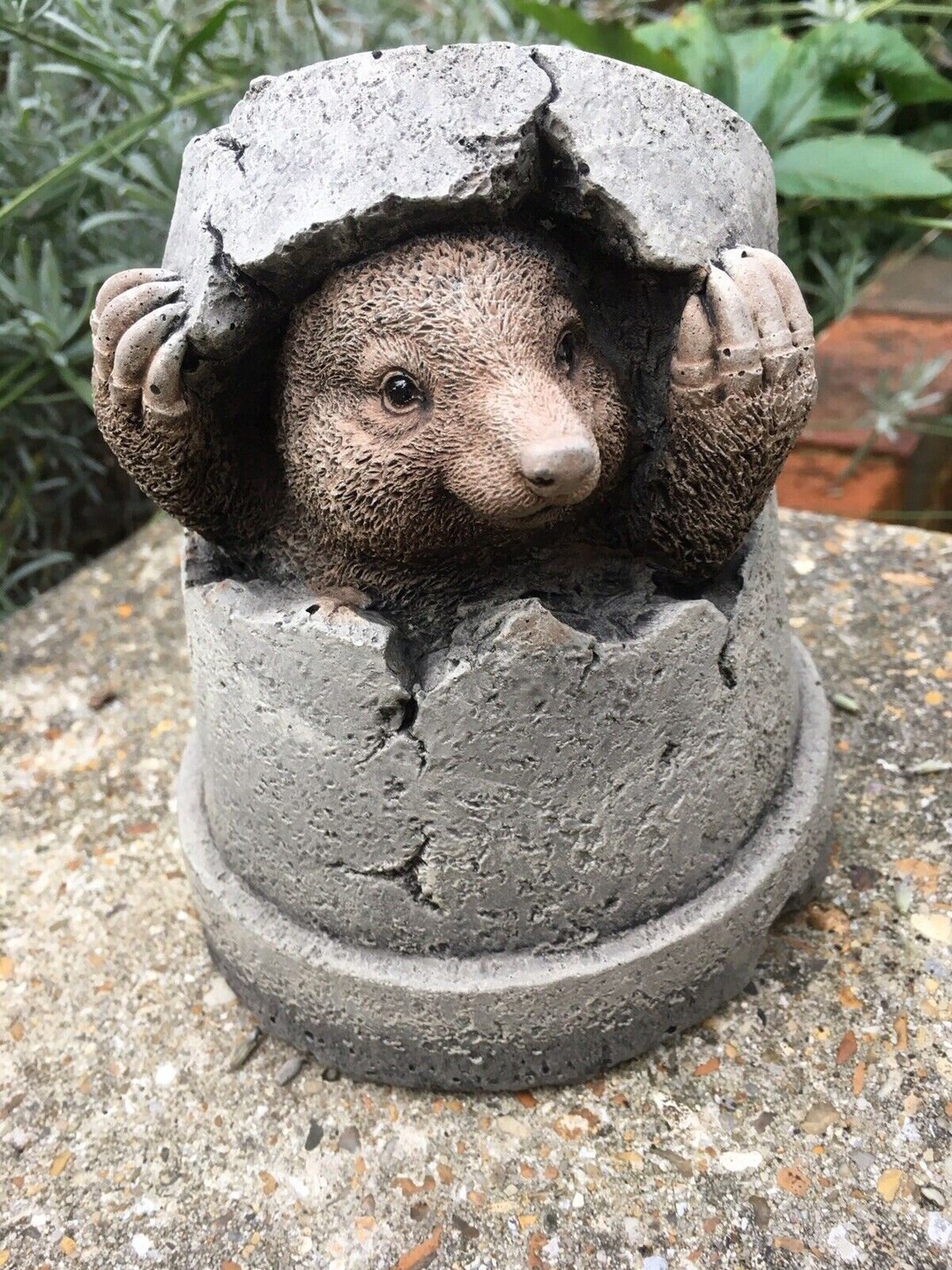Cute Mole Hiding in a Pot Statue - Garden Ornament - Hand Cast - Etsy UK