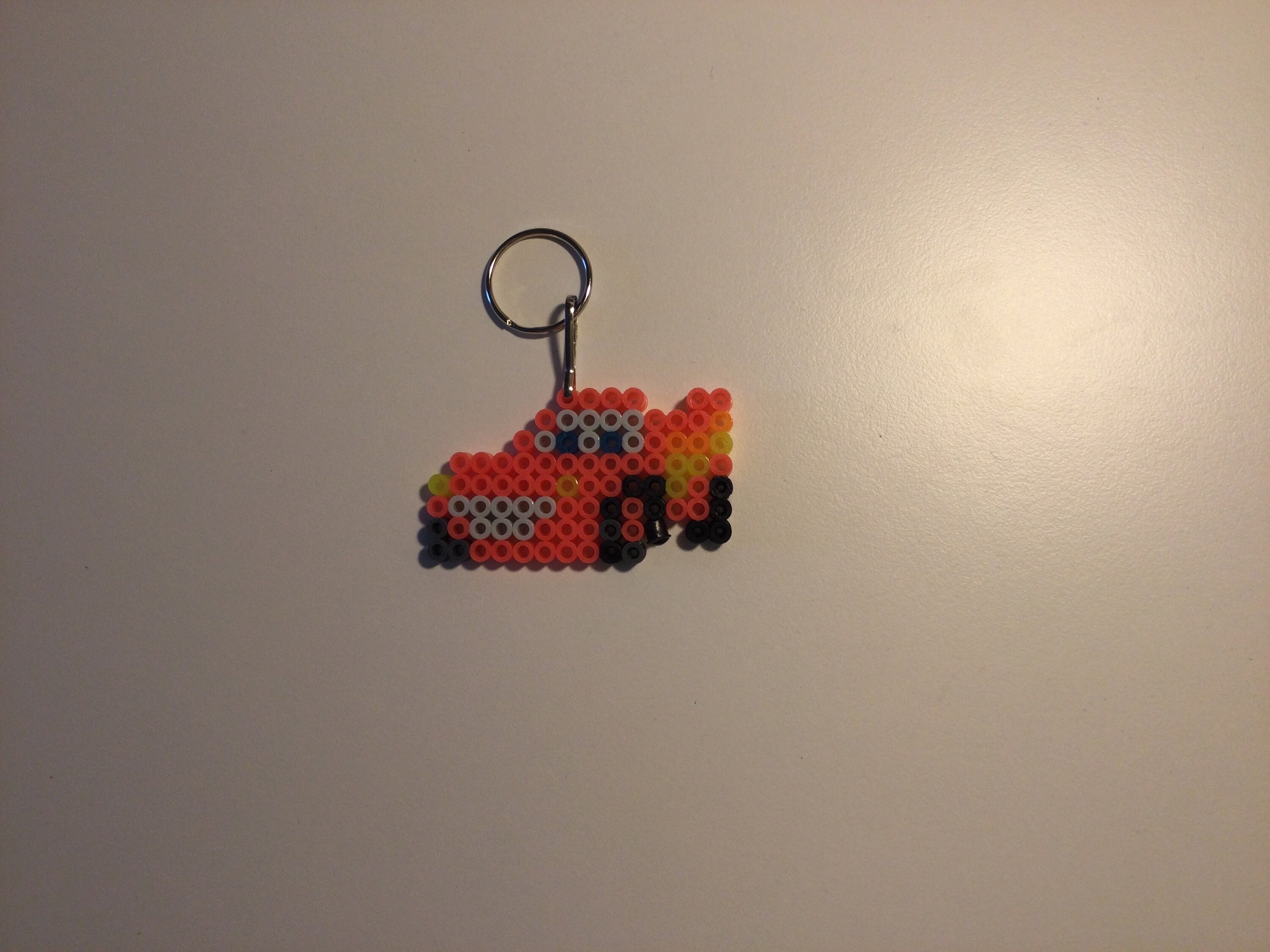 Lightning Mcqueen Fusebead Keychain - Etsy