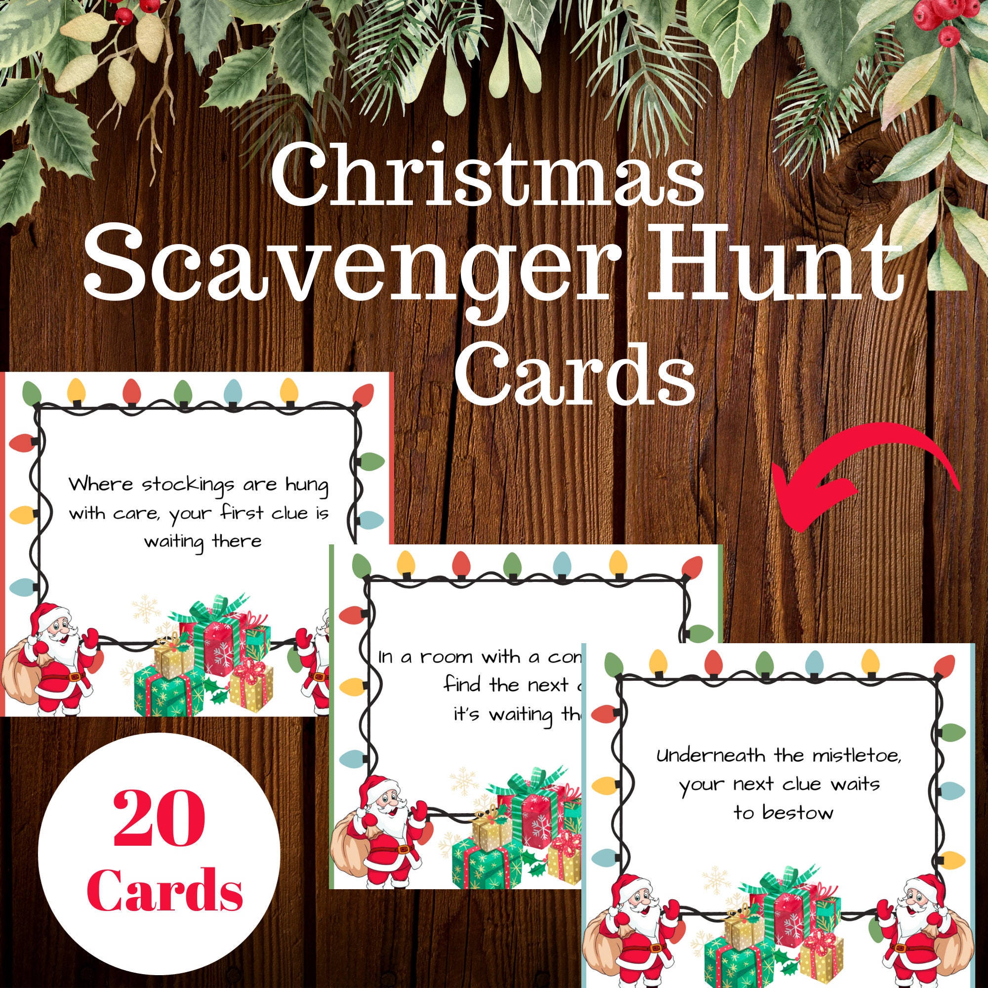 Christmas Scavenger Hunt Printable Christmas Games Printable Holiday ...