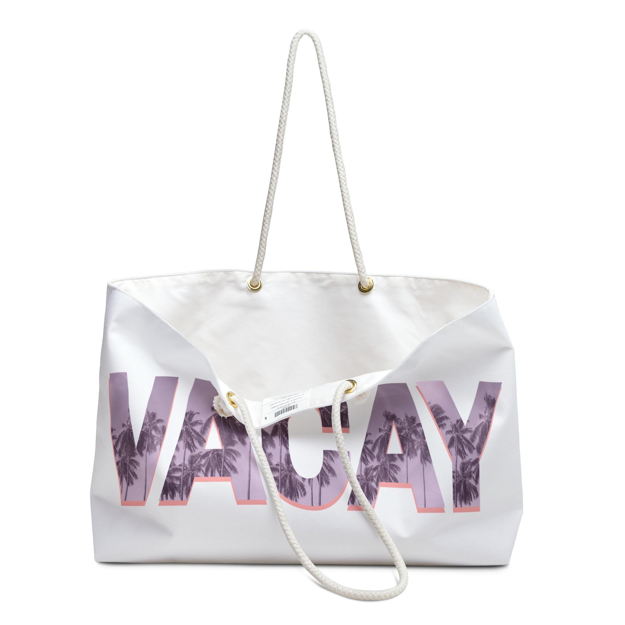 VACAY Weekender Bag, Tropical Palm Tree Print for Travel Adventures ...