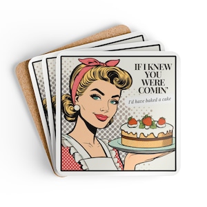 Vintage 1950s Pop Art Coaster Set, Vintage Retro Drink Coasters ...