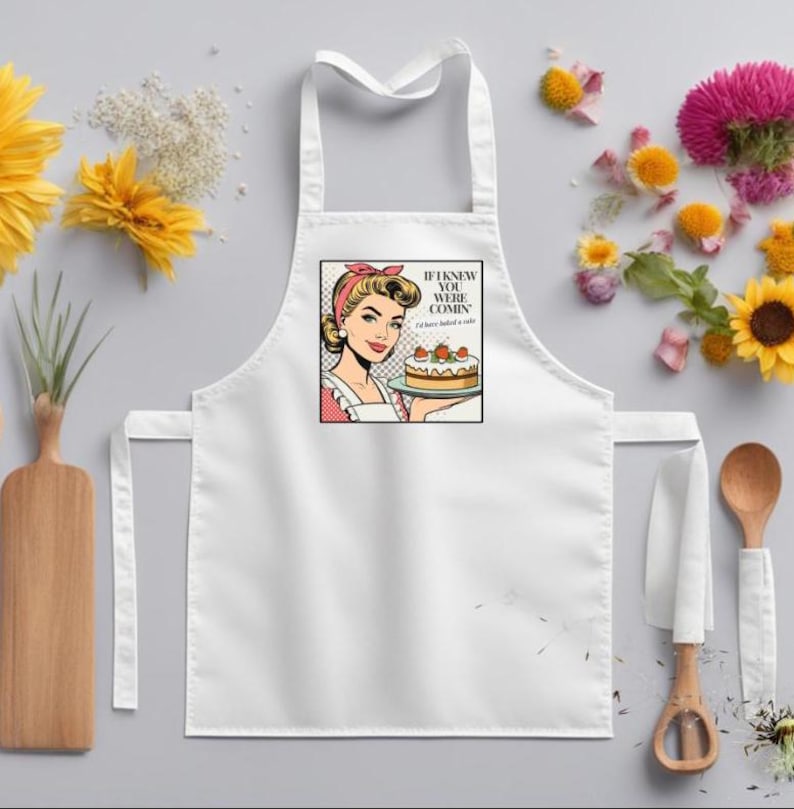 Retro 1950s Style Apron, Pop Art Design, Fun Baking Kitchen Accessory ...