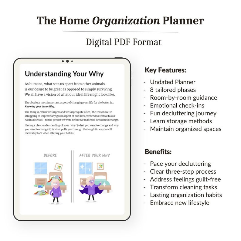 The Home Organization Sidekick Journal Digital PDF. A Step-by-step ...