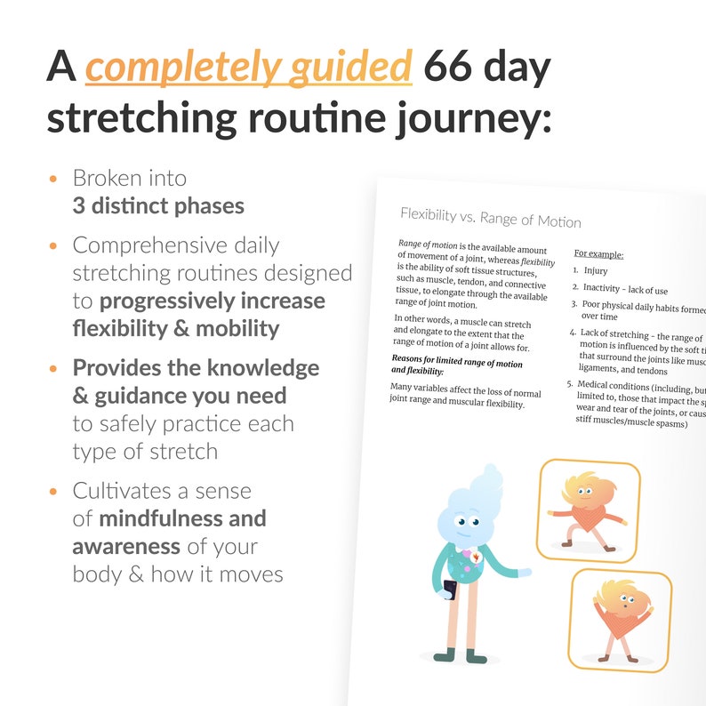 Stretching Sidekick Journal: 66 Daily Routines (digital PDF) - Etsy