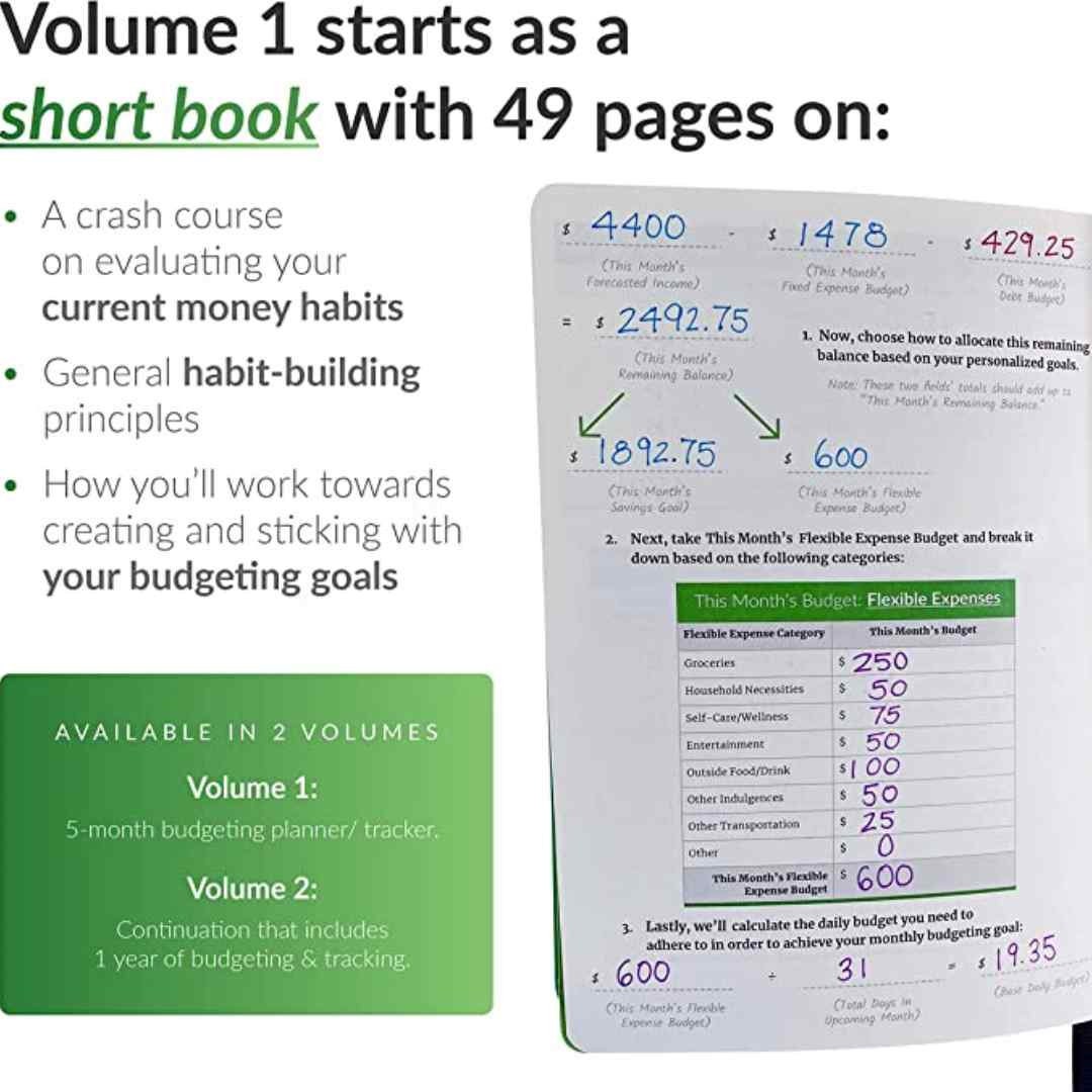 Budget Planning Journals Habit Nest Budgeting Sidekick Journal - 5 ...