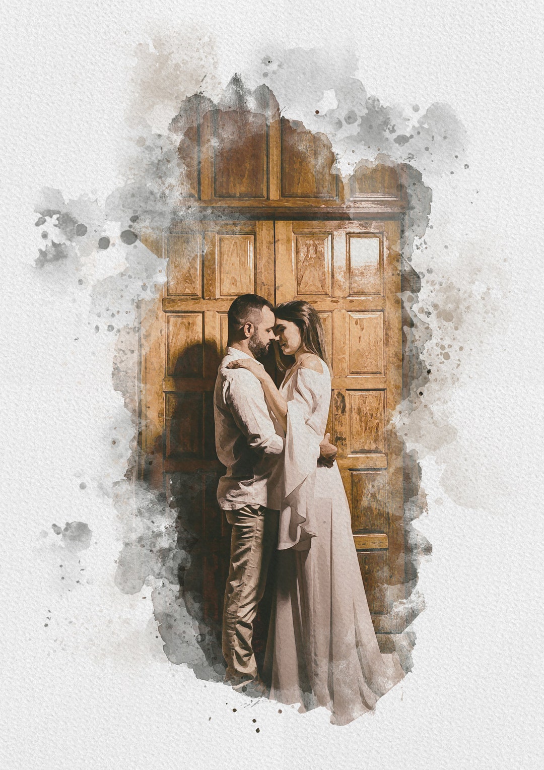 Digital Only Wedding Watercolor Custom Digital Painting - Etsy